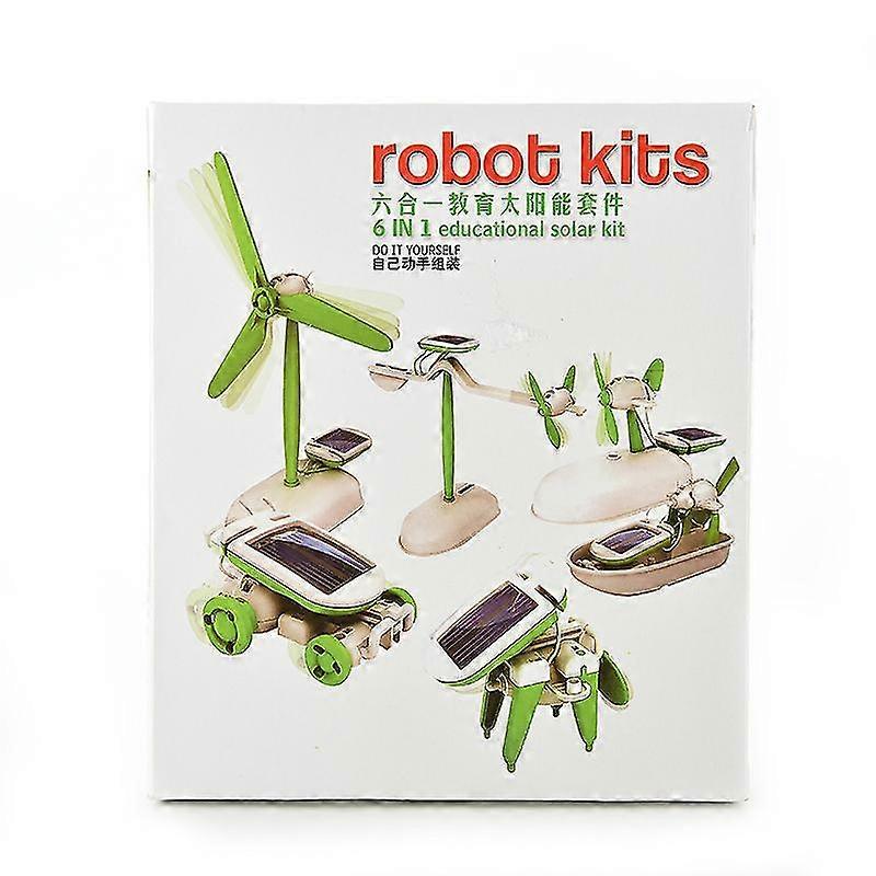 1 X Creative Diy Power Solar Robot Kit 6 In 1 Educational Learning Toy ...