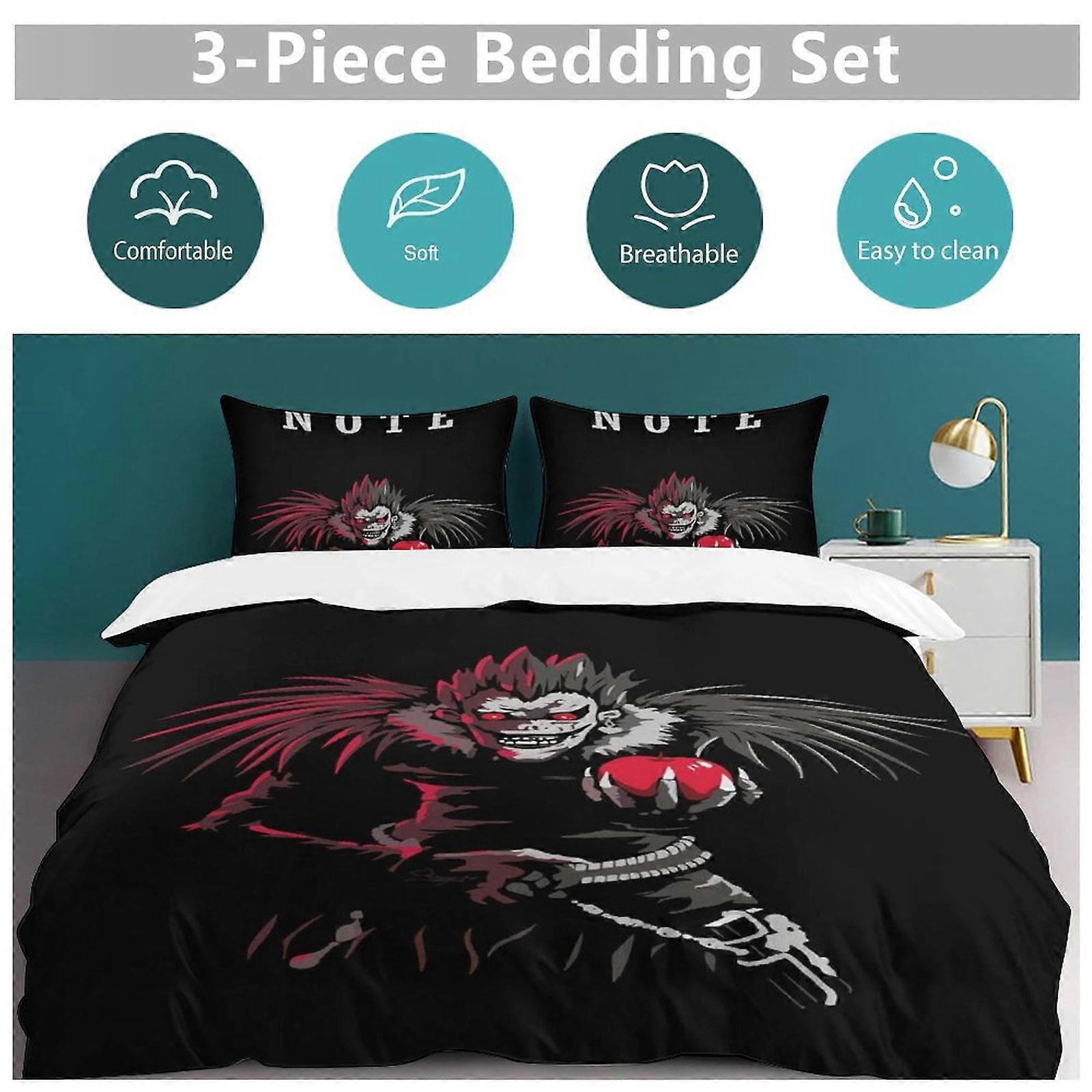 Bedding set Gs528 Death Note Anime Home Bed 3-piece Set,Lightweight and ...