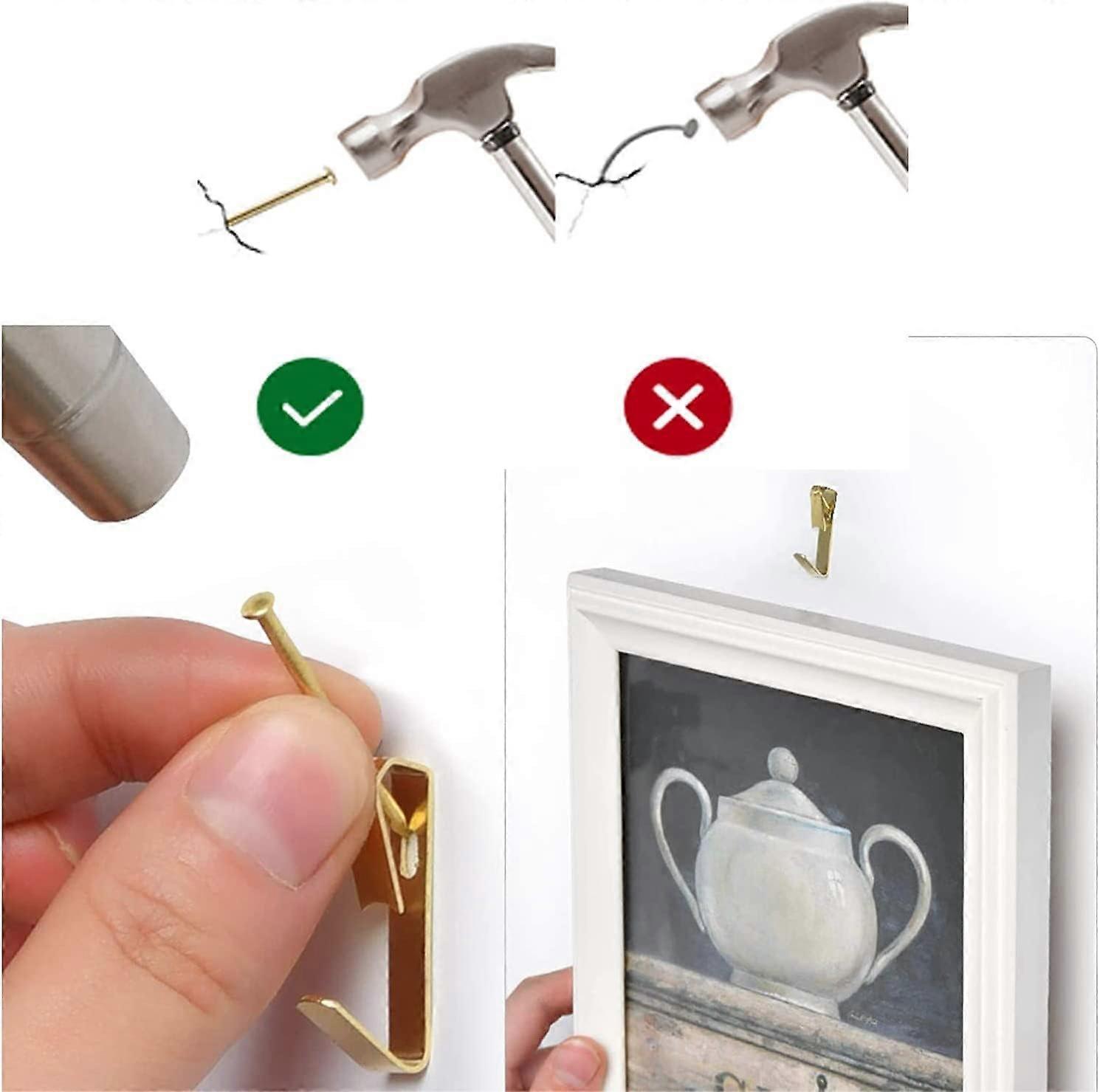 40 Pieces Picture Hanger, Picture Hanger Picture Hook Wall Hook Picture ...