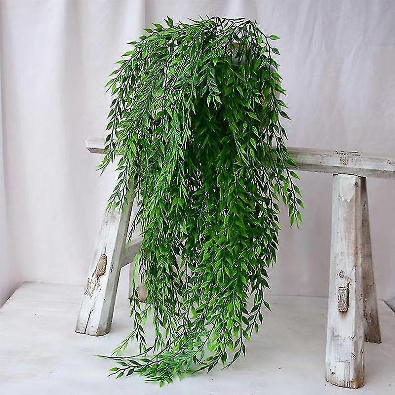 90cm Willow Rattan Wall Hanging Ceiling Decoration Green Plant Willow ...