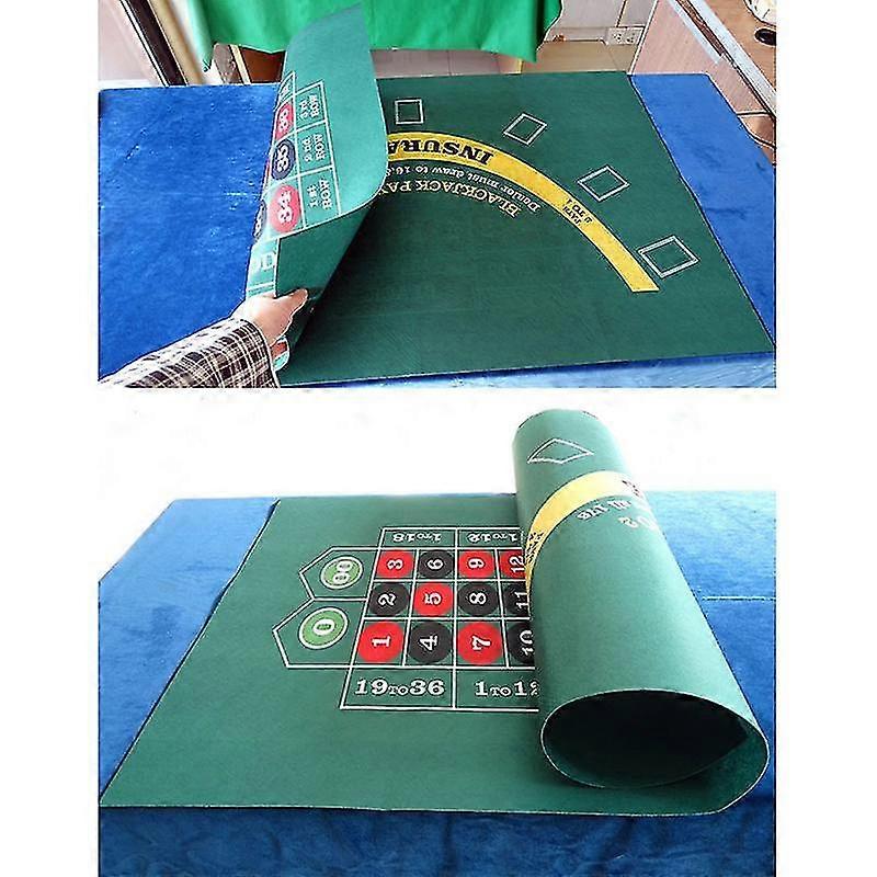 Tabletop Casino Felt Layout - Double-sided Poker Game Mat For Texas ...