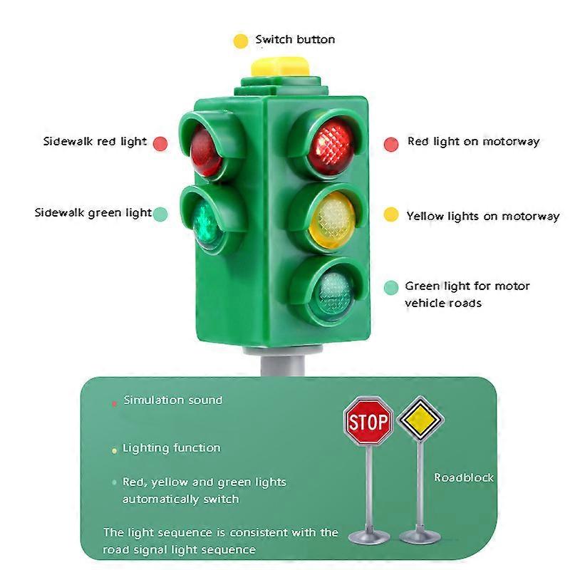 Mini Traffic Signs Road Light Block with Sound LED Children Safety ...