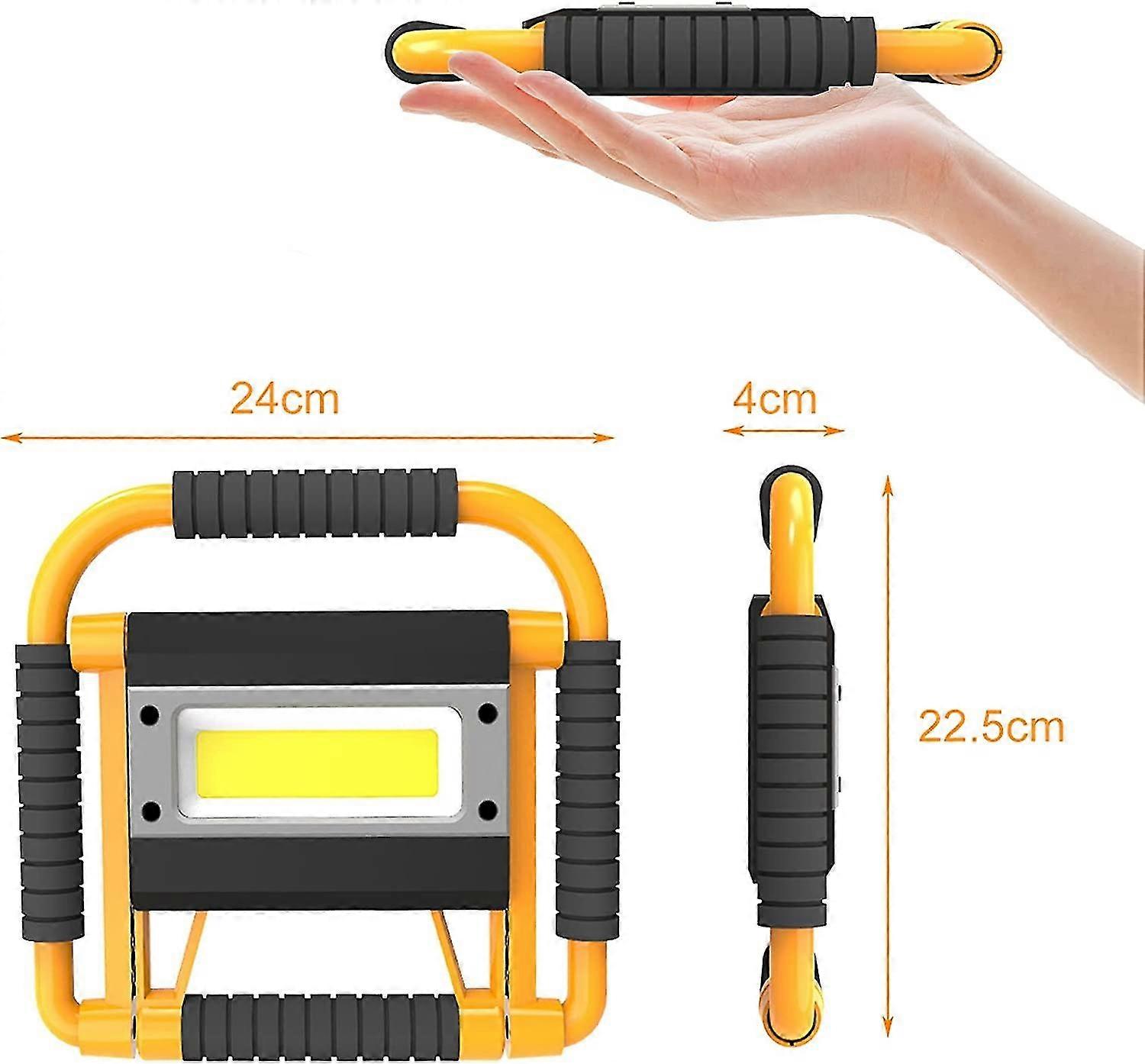 20w Led Work Light Portable Rechargeable Foldable Floodlight Camping ...