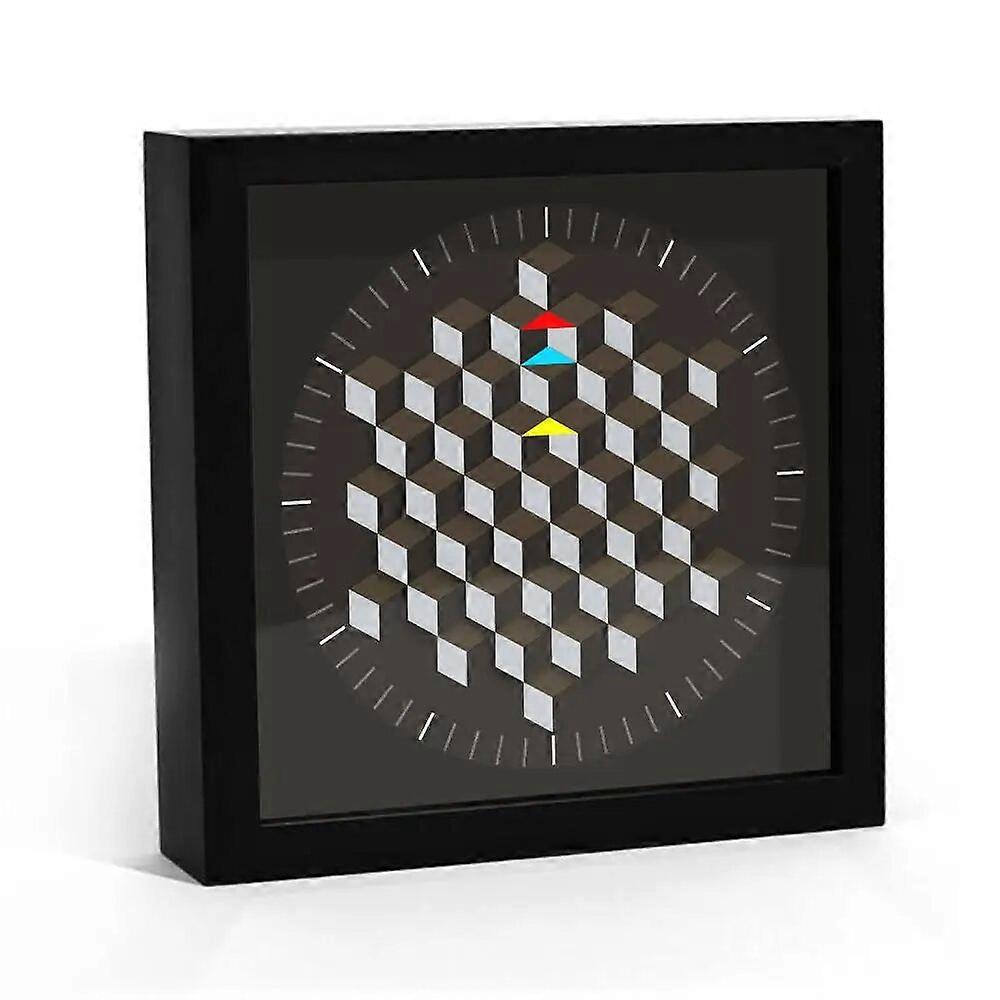 Modern Graphic Art Design Hexagon Table Wall Clock Minimalist Decor ...