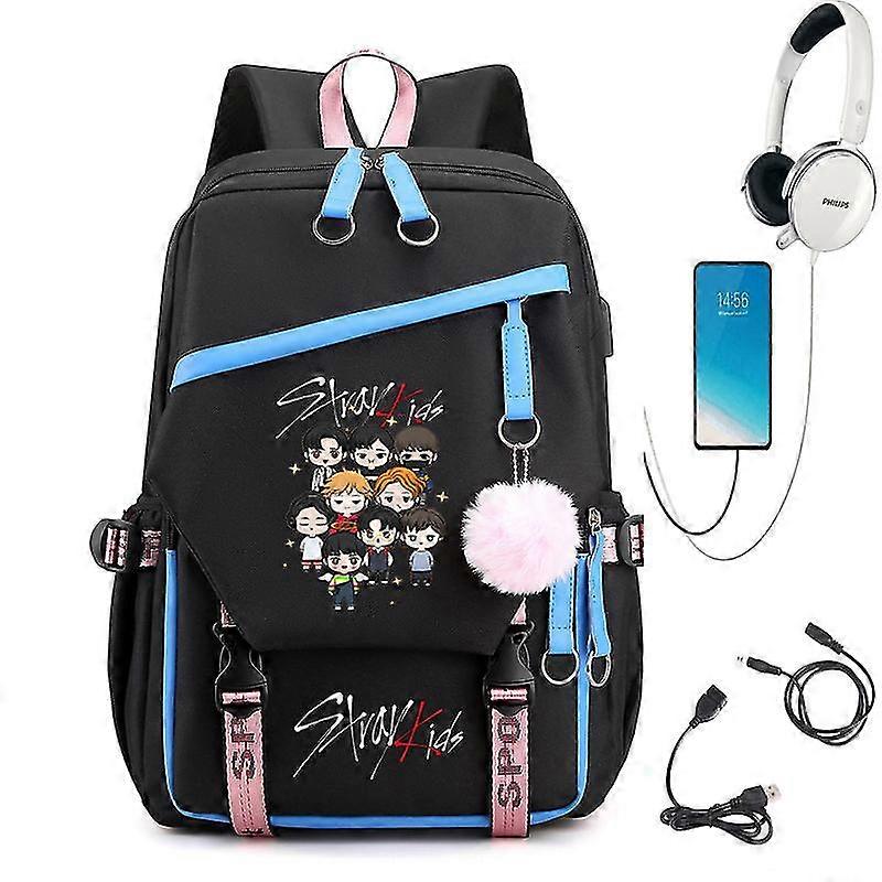 Stray Kids Combo Around The Same Usb Backpack Schoolbag Backpack Korean ...