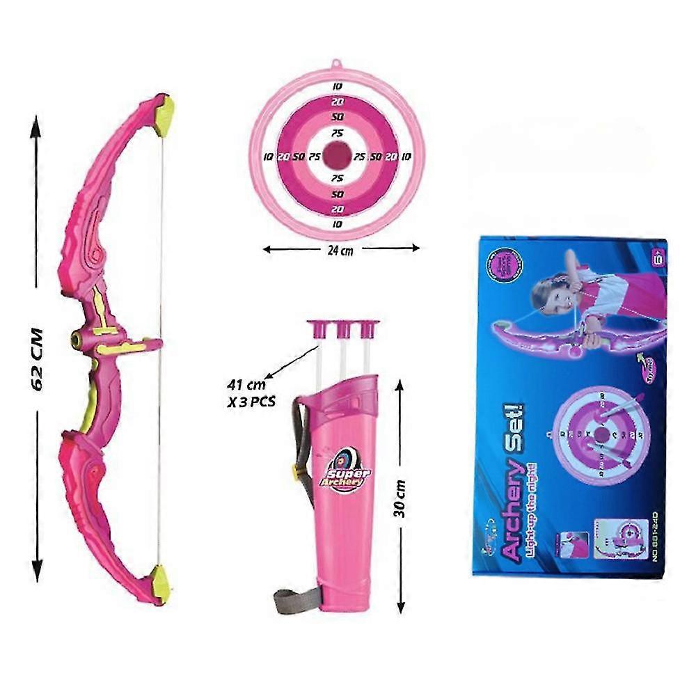 Foldable Bow And Arrow Set Lighting Archery Toys Shooting Competition ...