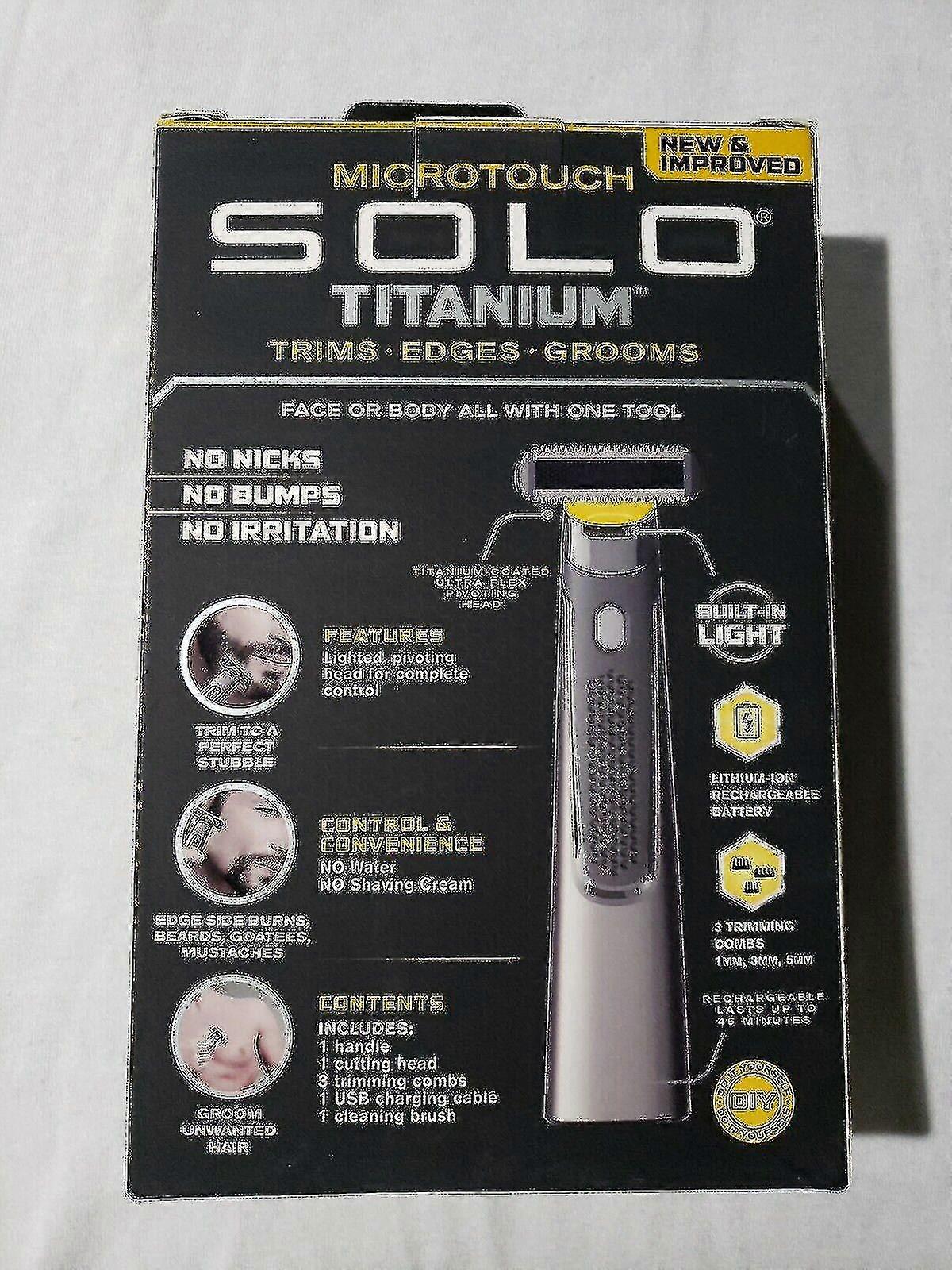 Micro Touch Solo Titanium Face / Full Body Groomer Trims Edges Grooms ...