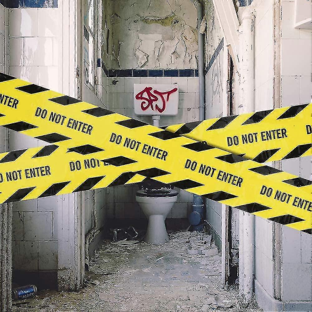 Warning Tape, 25m Do Not Enter Adhesive Safety Tapes Yellow Warning ...