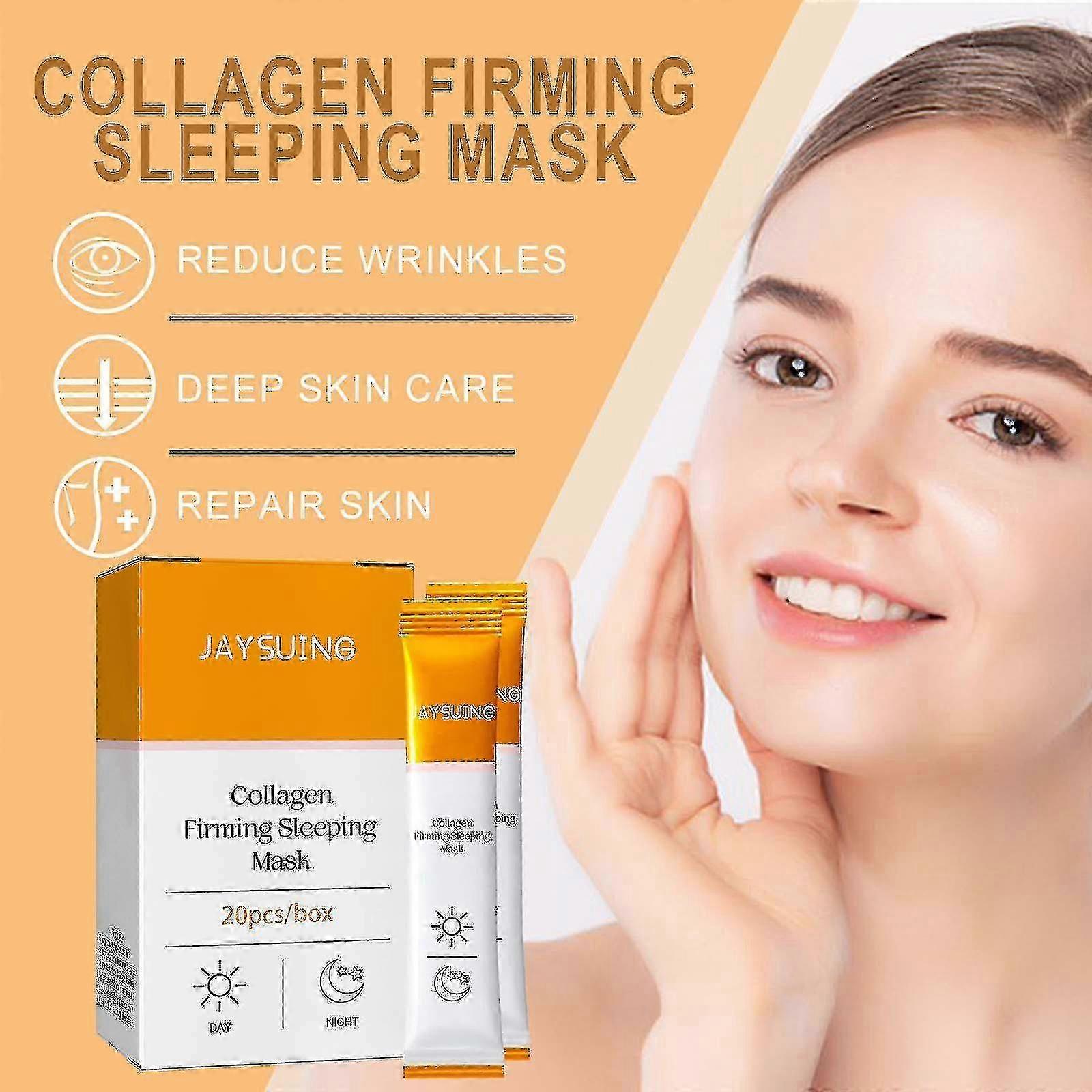 Jaysuing Collagen Moisturizing Mask Firming Facial Nasolabial Lines Eye ...