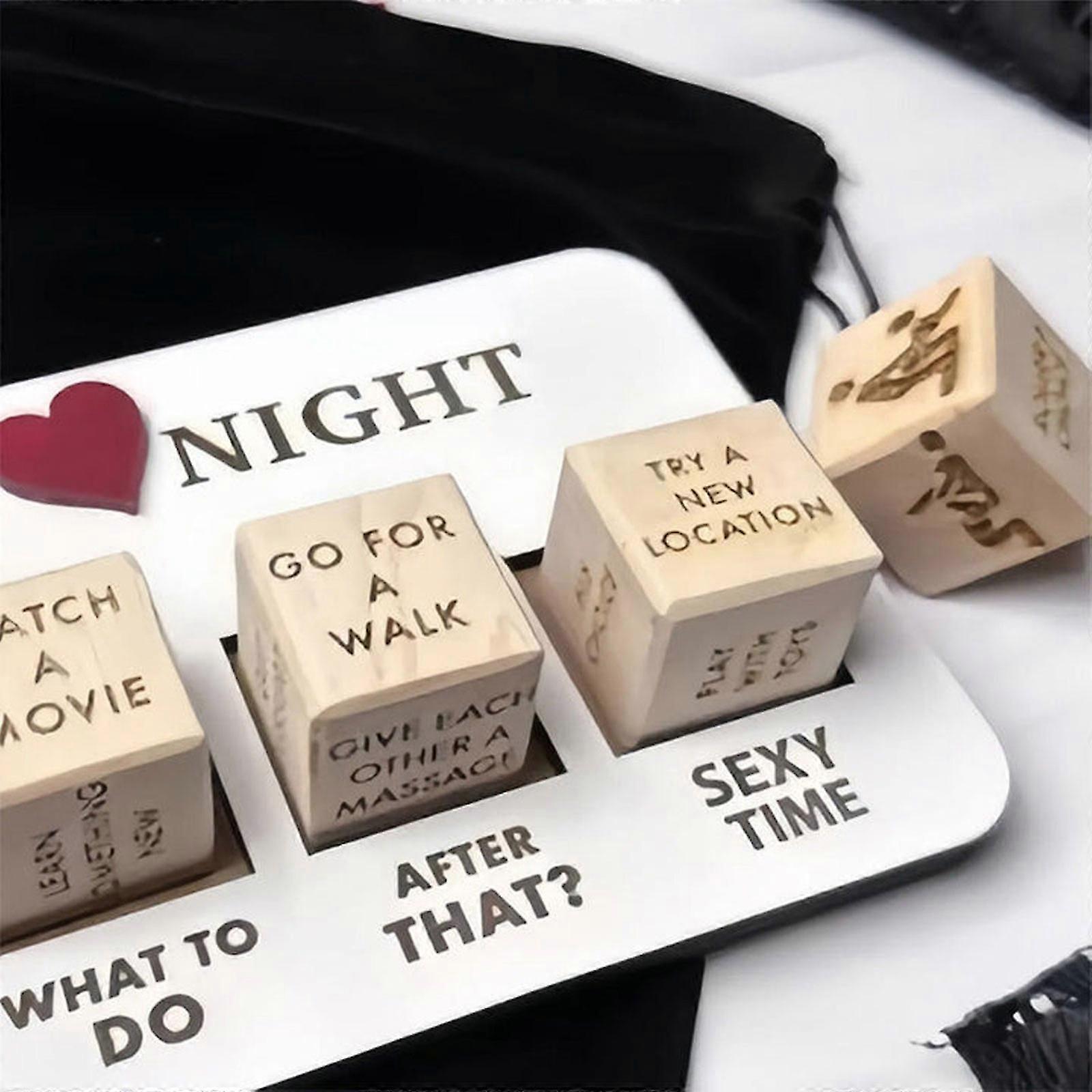 Date Night Dice After Dark Edition, Date Night Wooden Dice Game for ...