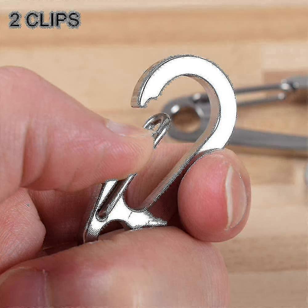 2 Pack Dog Tag Clips, Stainless Steel Heavy Duty Clips Pet Id Tag ...