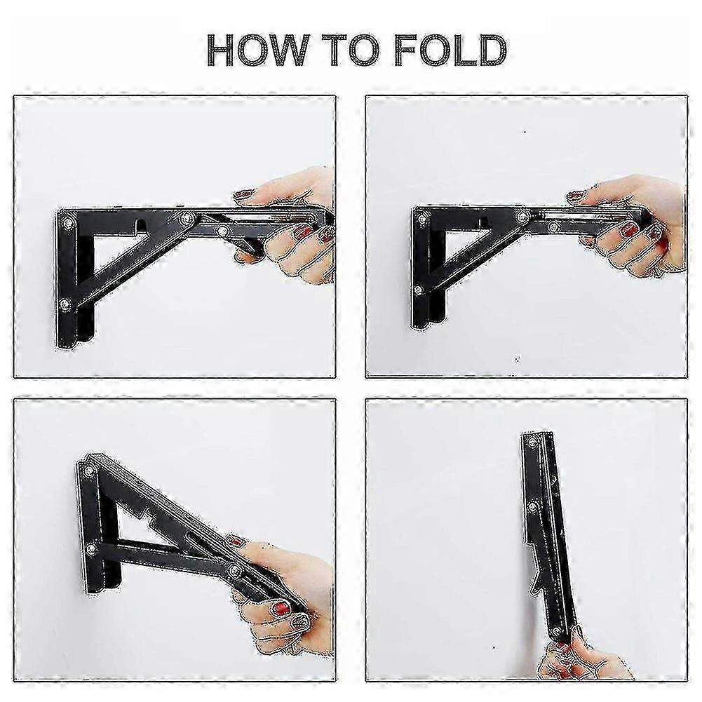 2pcs Black Folding-bracket Table Shelf for Camper Van - Interior ...