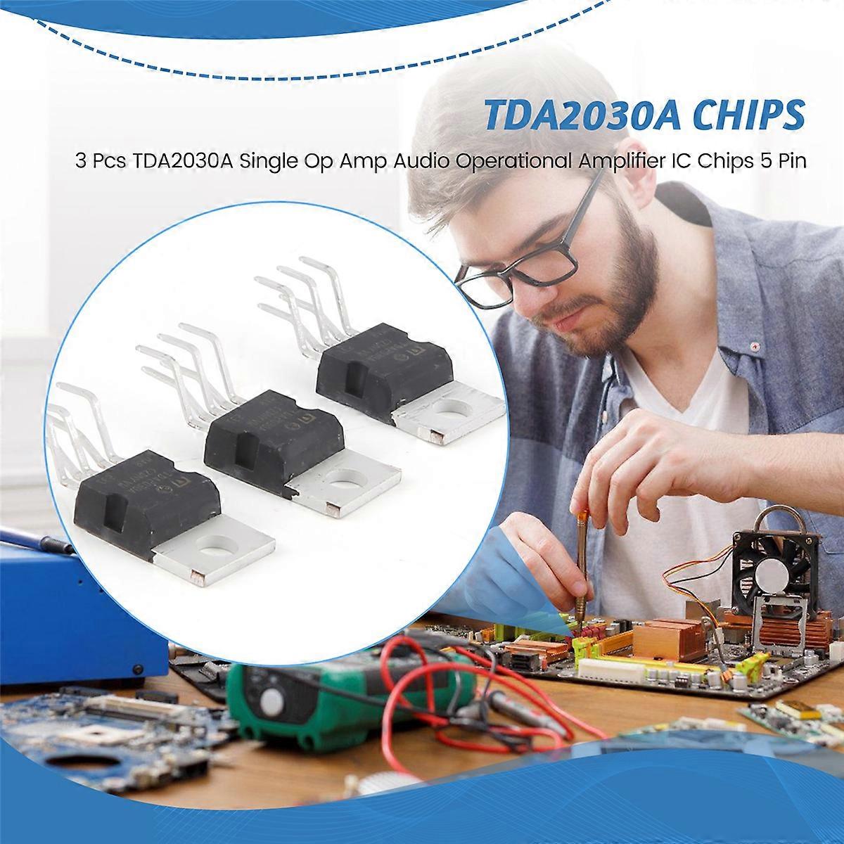 3 Pcs TDA2030A Single Op Audio Operational Amplifier IC Chips 5 Pin ...