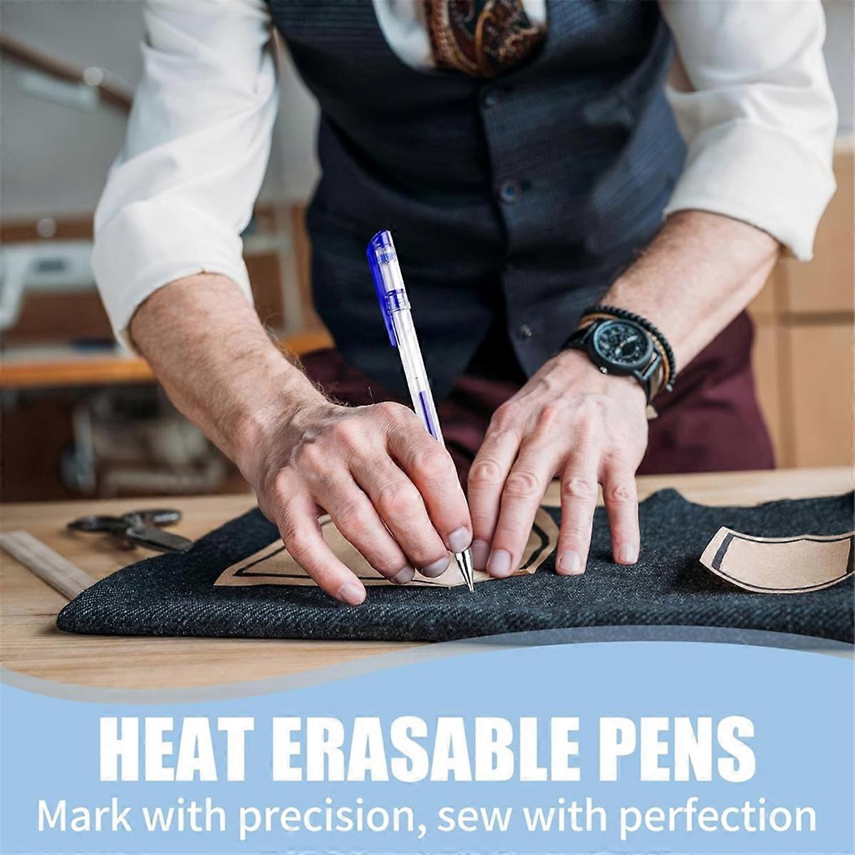 8 Pcs Heat Erasable Pens for Fabric with 64 Refills, Fabric Marking ...