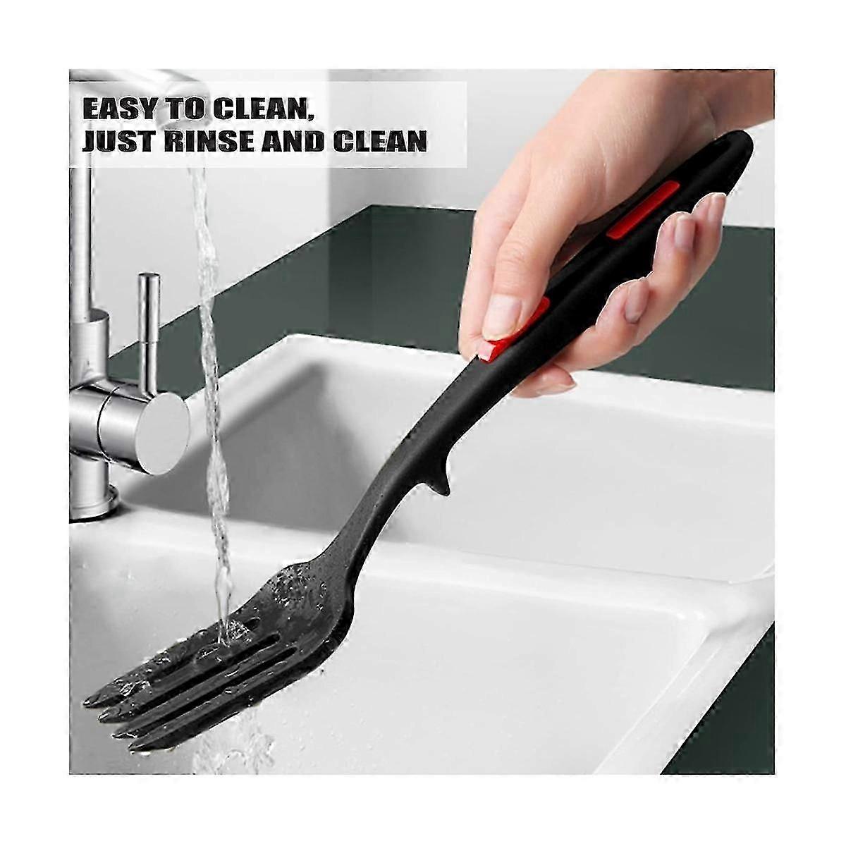 Silicone Flexible Fork, HeatResistant Cooking Fork Tools Dishwasher ...