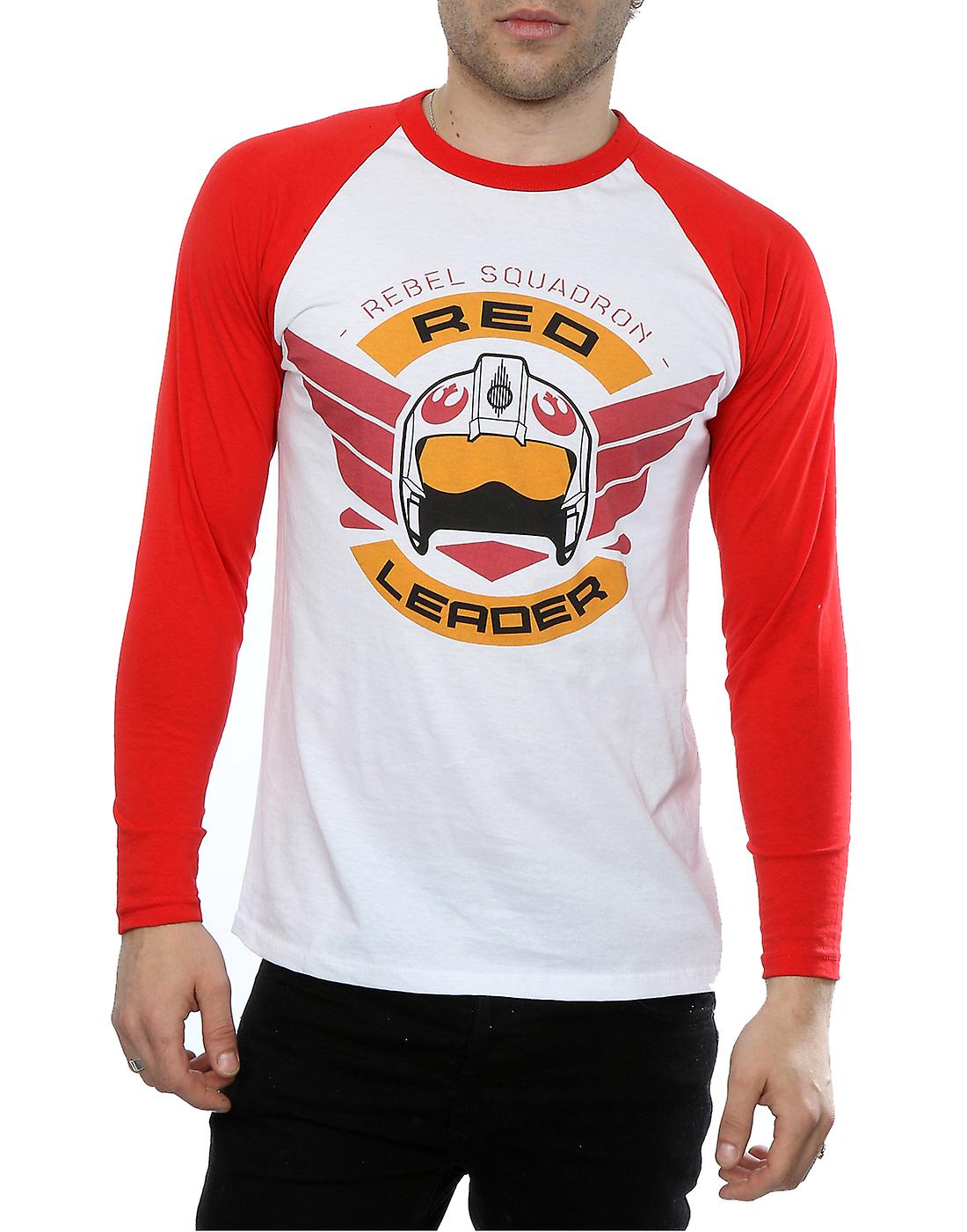 Star Wars Men's Rogue One Red Leader Long Sleeved Baseball Shirt ...