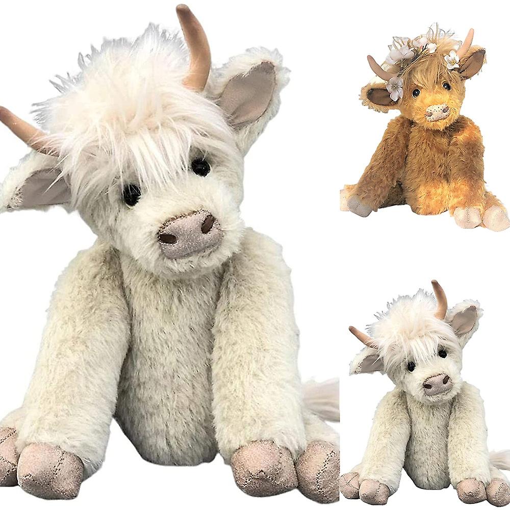 Scottish Highland Cow Plush Doll Cute Stuffed Animals Soft Toy Kid Boys ...