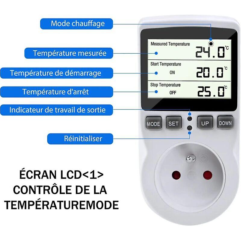 Thermostat socket, temperature controller, programmable digital timer with probe, thermostat ...
