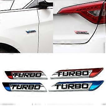 3D Metal TURBO Turbocharged Car Sticker Logo Emblem Badge Car Styling ...