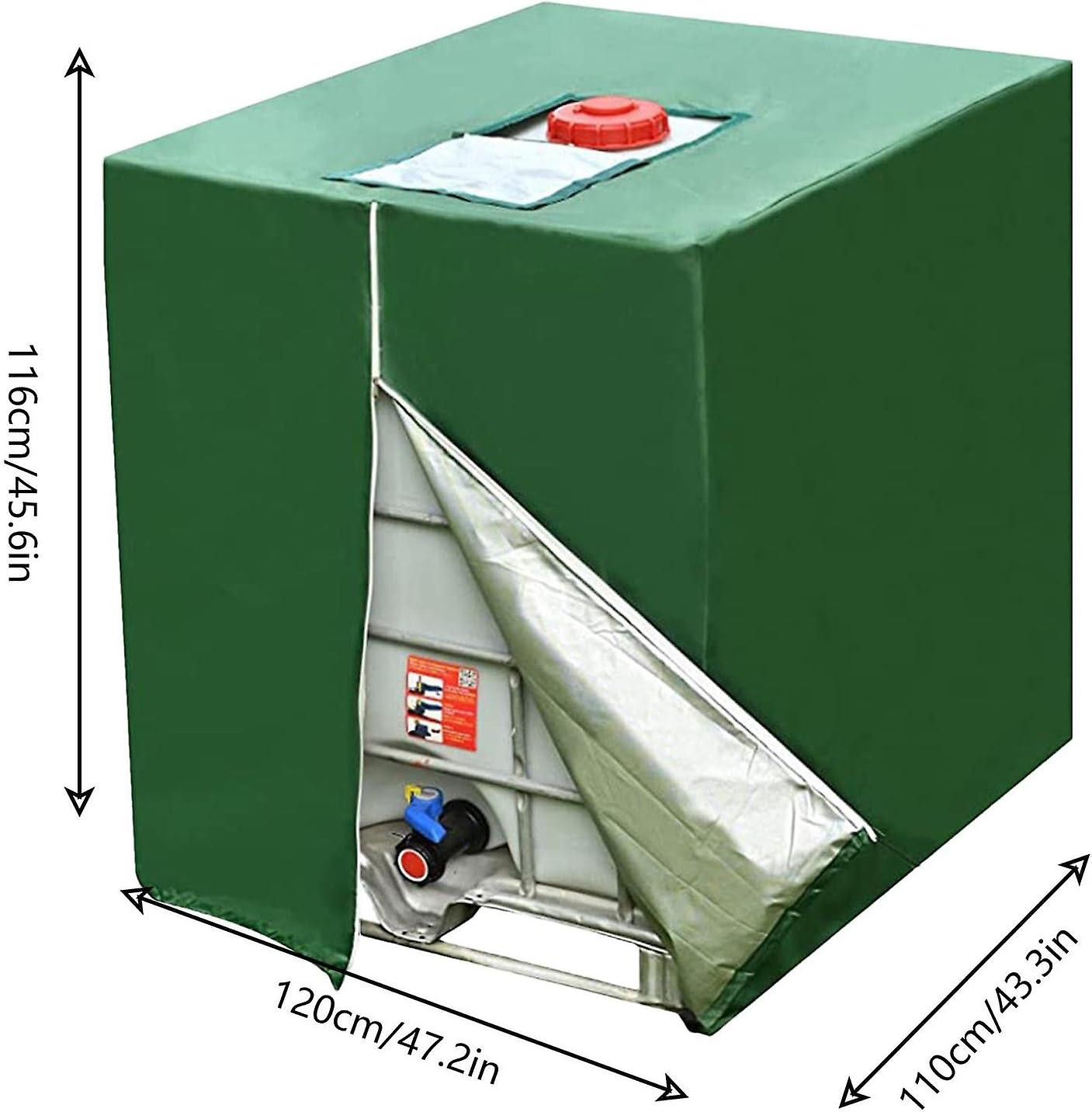 IBC Water Tank Cover 1000 L Rain Water Tank Container Cover with Zipper, IBC Tank Protective ...