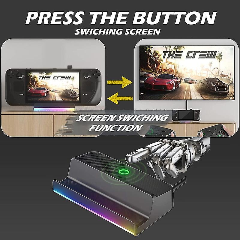Rgb Steam Deck Dock, Docking Station For Steam Deck, Screen Switch ...