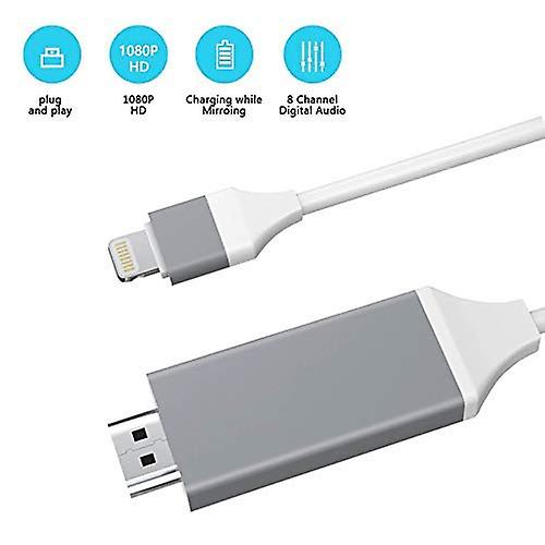 Lightning to HDMI adapter, 2K Lightning to HDMI digital AV adapter ...