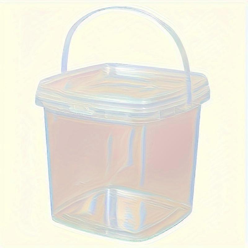 Clear Plastic Storage Bucket With Lid - Perfect For Ice Cream, Desserts ...