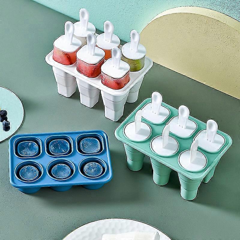 Collapsible Popsicles Molds -silicone Ice Pop Molds, Reusable Ice Cream ...