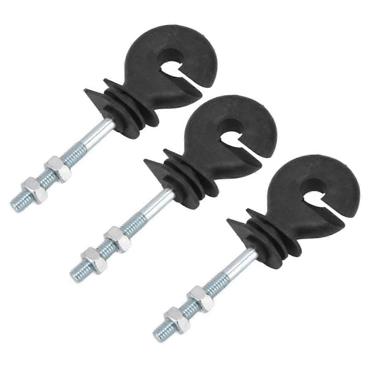 50pcs Flat Nut Insulators Electric Fence Insulators Threaded Electric ...