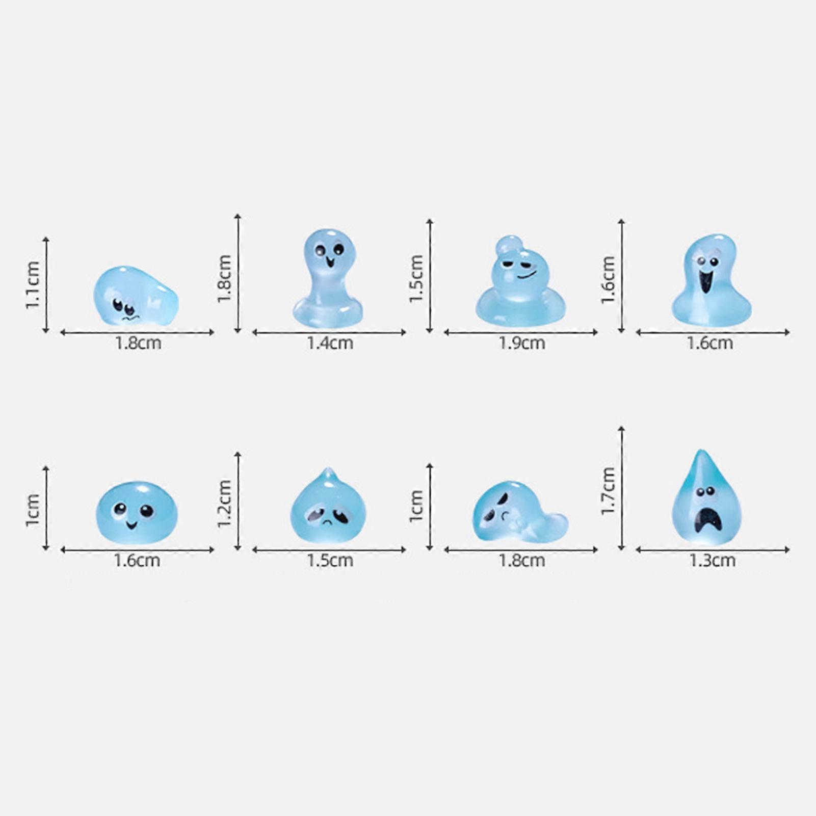 8Pcs/Set Water Sprites Figurine Luminous Mini Water Elf Ornament ...