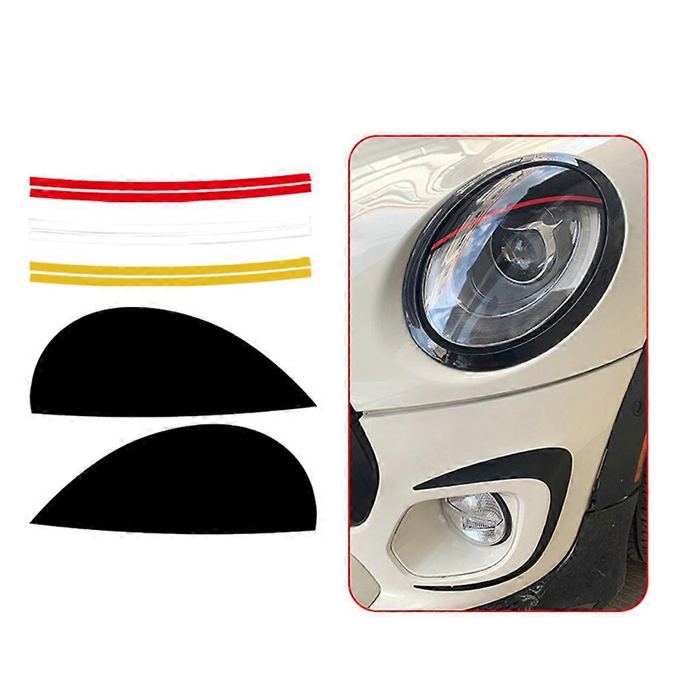 Car Headlights Eyebrows Eyelids Cover Eyelash Head Light Lamp Stickers ...