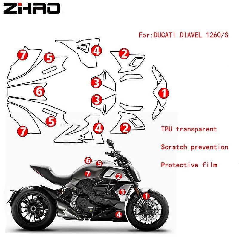 Motorcycle Tank Protector Sticker The whole car TPU transparent ...