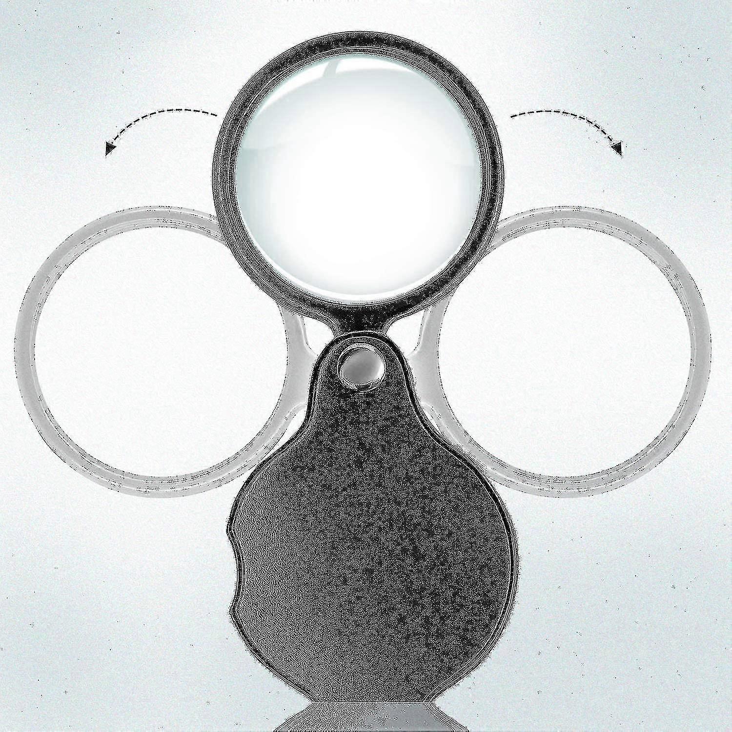 2024 2pcs 8x Small Pocket Magnify Glass Premium Folding Mini Magnifying ...