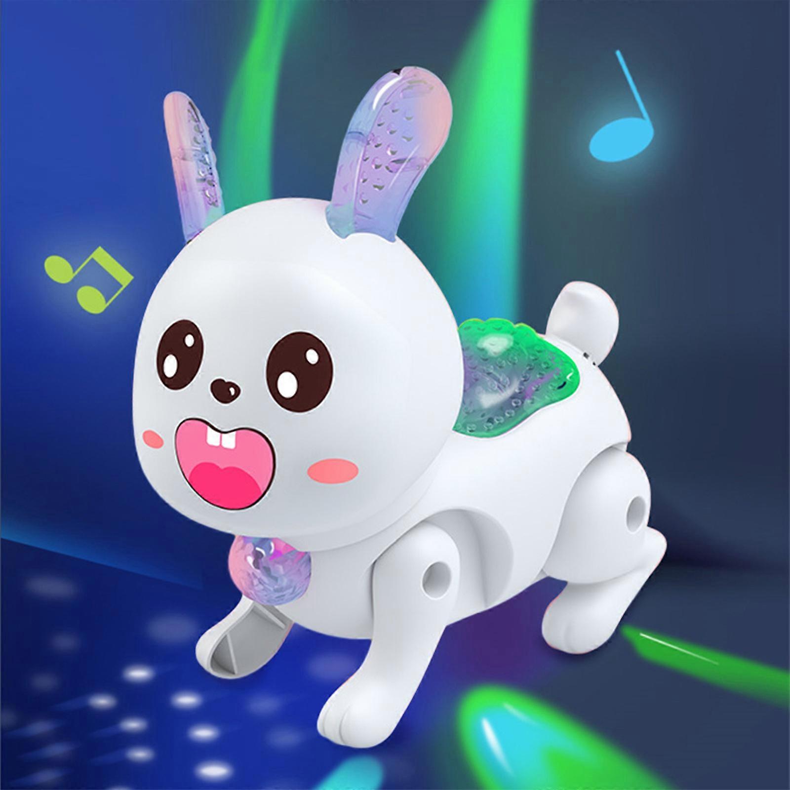 Kids Electric Leash Jumping Bunny With Light Music Glowing Kids Boys ...