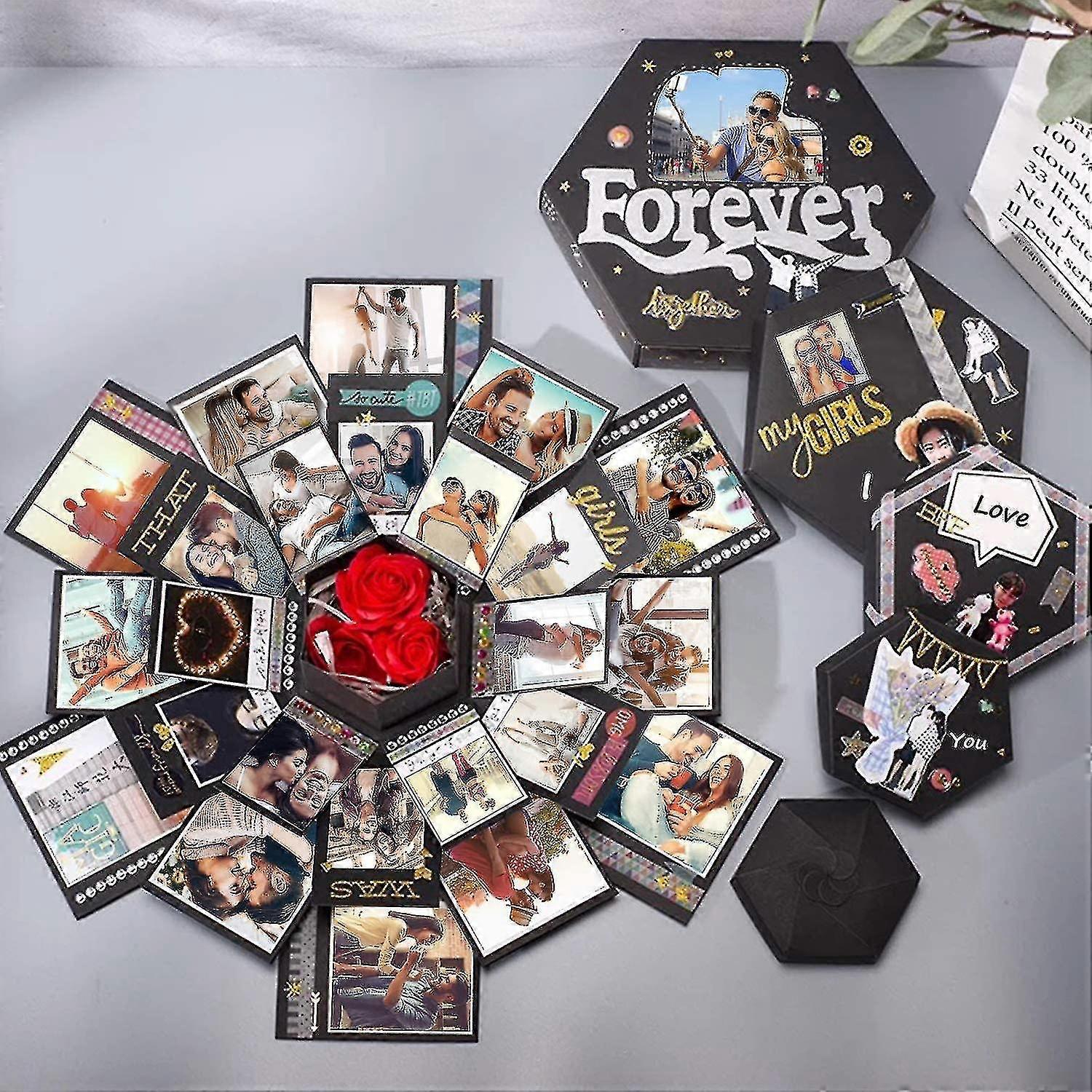 Surprise Box, Creative Explosion Box Diy Gift Scrapbook And Photo Album ...