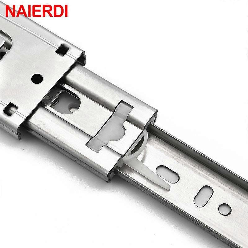 1 Sets Stainless Steel Cabinet Slides Soft Close Three-Section Drawer ...