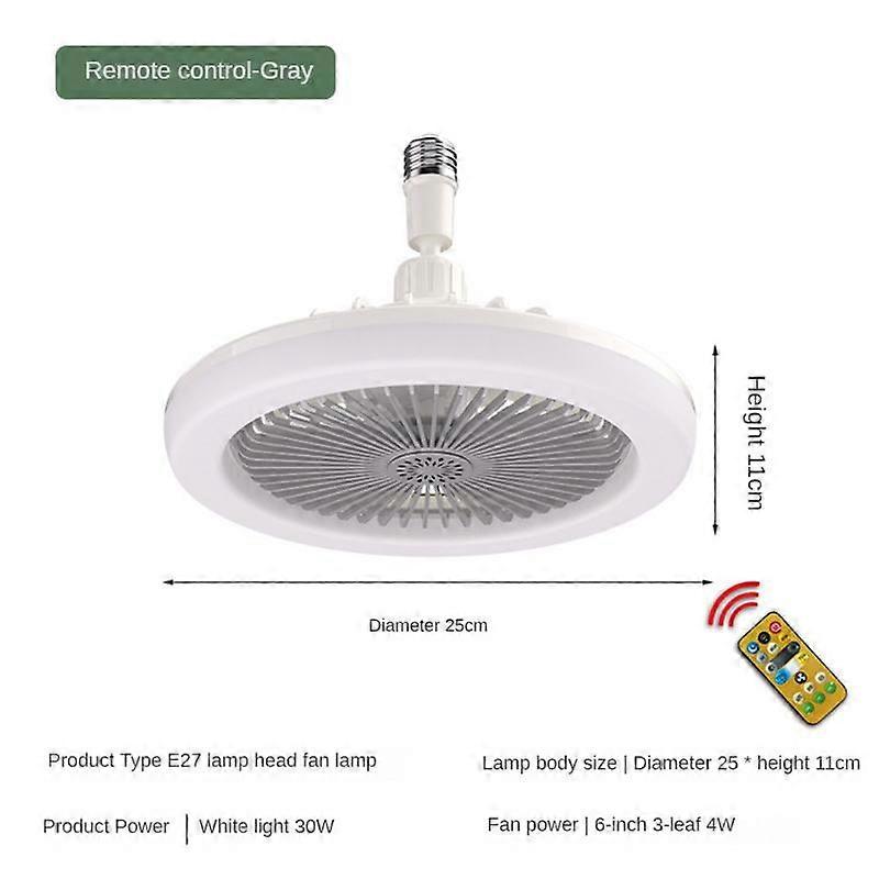 30W Ceiling Fan E27 With Led Light And Remote Control 360 Rotation ...