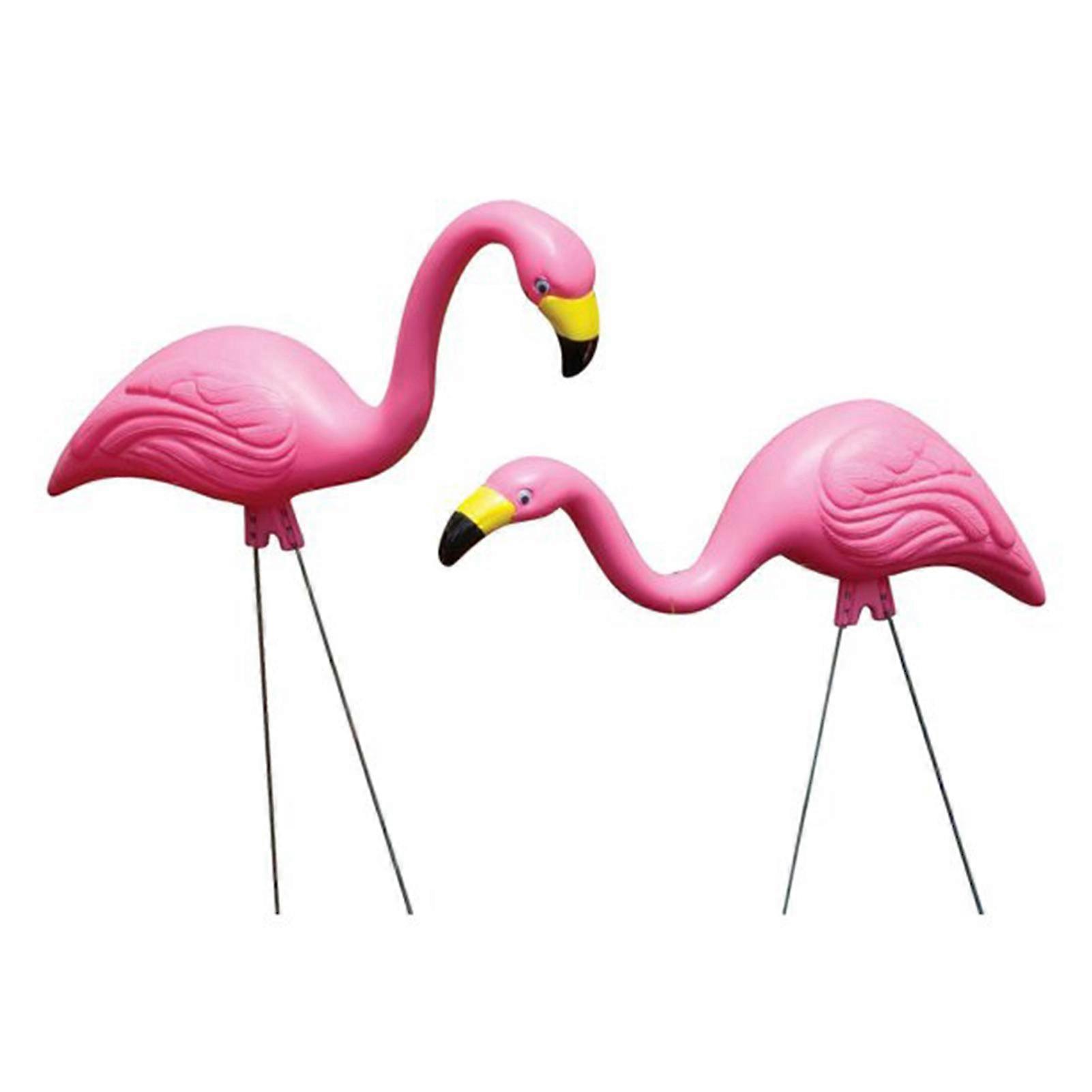 Large Pink Flamingo Yard Ornament Small Pink Flamingo Simulated Animal ...
