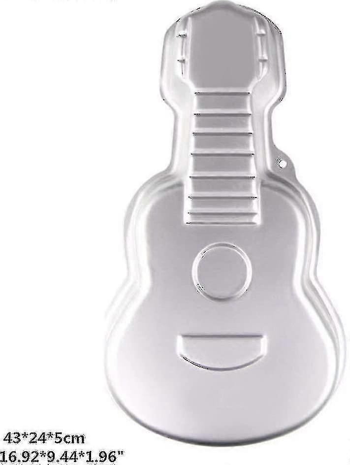 3d Aluminum Cake Pan Diy Guitar Shape Baking Mold Birthday Cake Mold ...