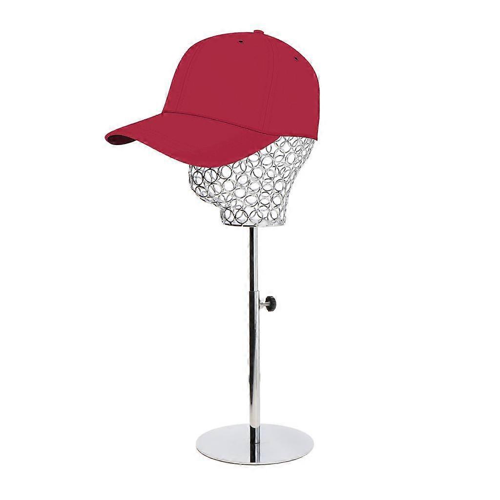 Adjustable Height Metal Mannequin Head Hat Caps Stand Display Rack Hair ...