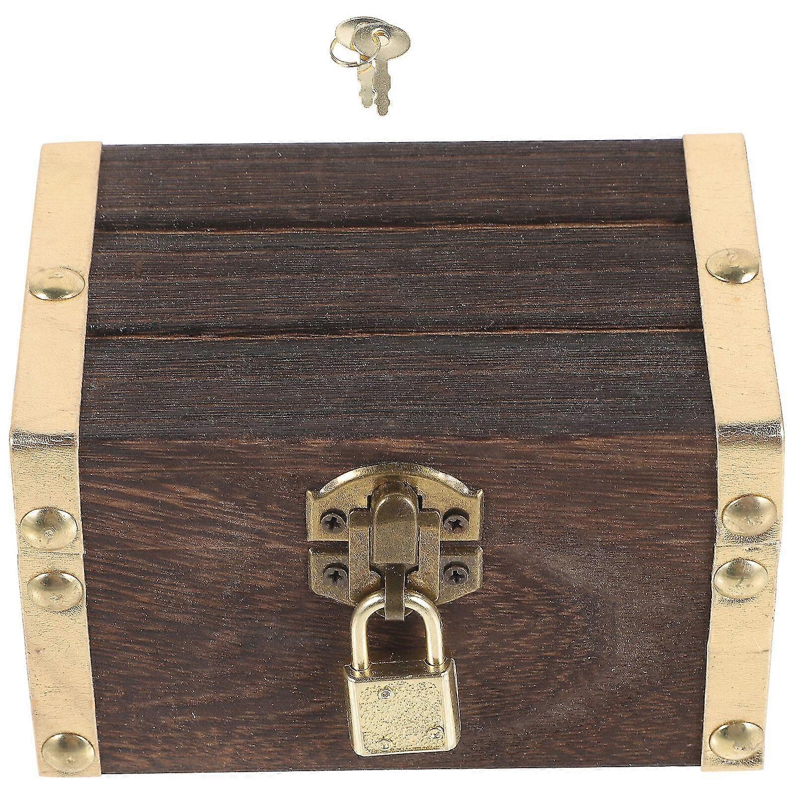 1 Set Multi-function Treasure Box With Key Vintage Treasure Chest Small ...