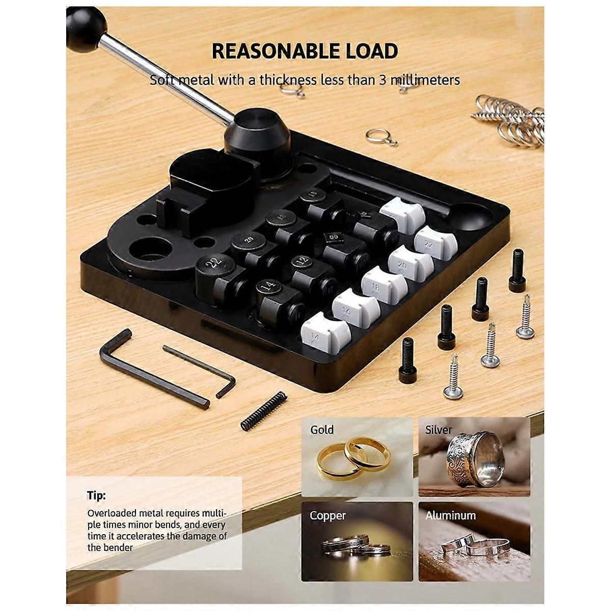 Ring Bender, Ring Bending Tool for Spoon Ring Making, with Nylon Dies ...