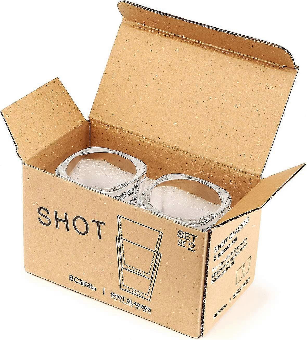 Espresso Shot Glass Measuring Cup Liquid Heavy Glass Barista's 2 Oz ...