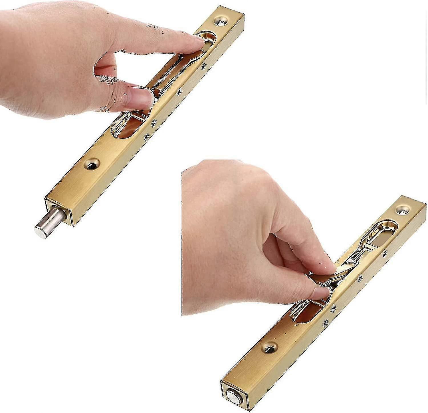 2pcs 8 Inch Door Bolts - Stainless Steel Concealed Security French Door ...