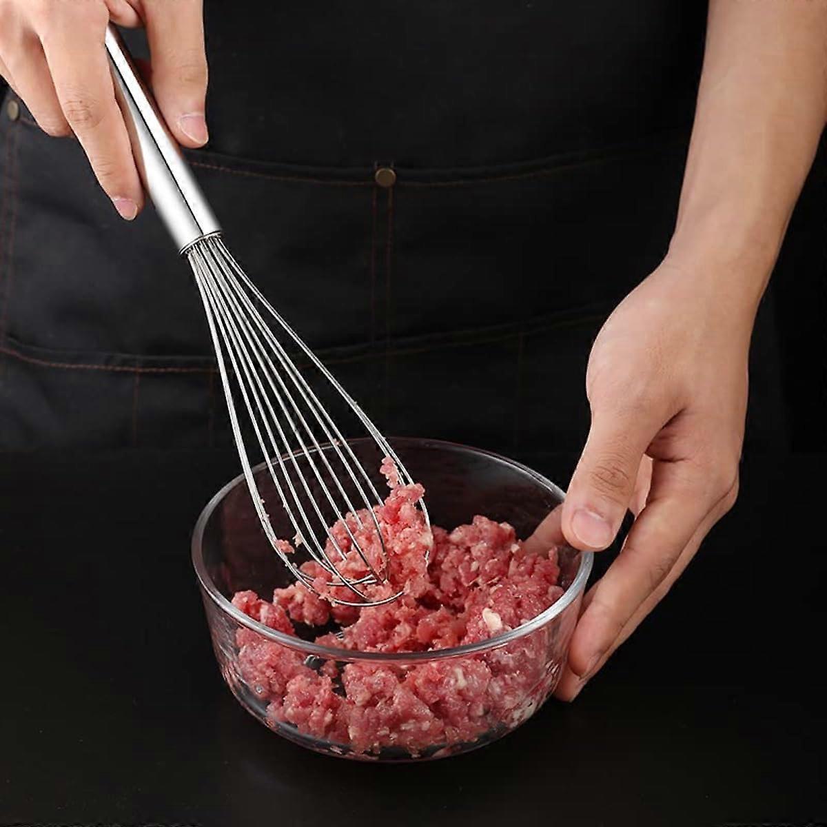 Stainless Steel Egg Whisk - 12.2 Inch Manual Balloon Whisk for Whisking ...