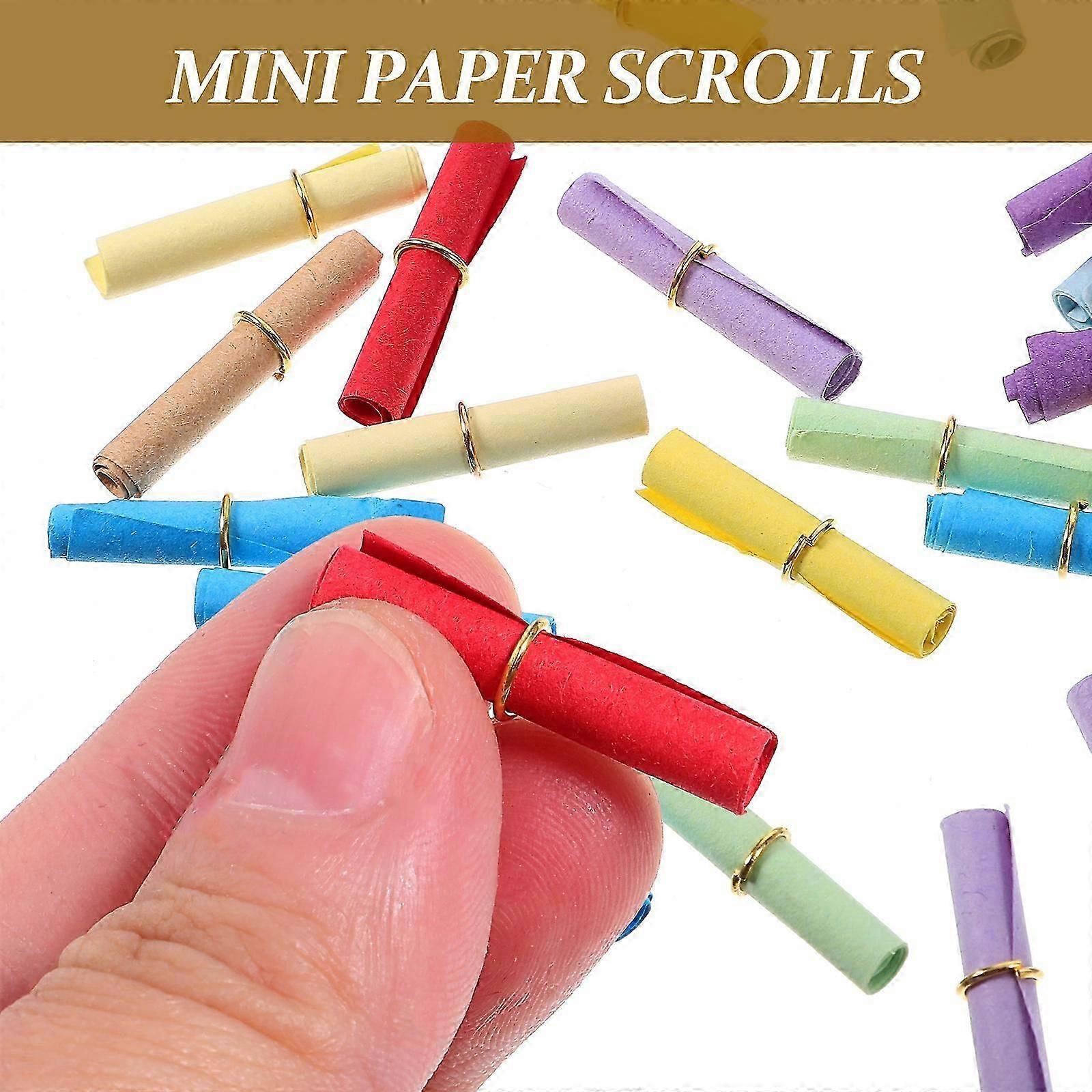 100Pcs Mini Paper Scrolls for Writing Colored Paper Scrolls Wishing ...