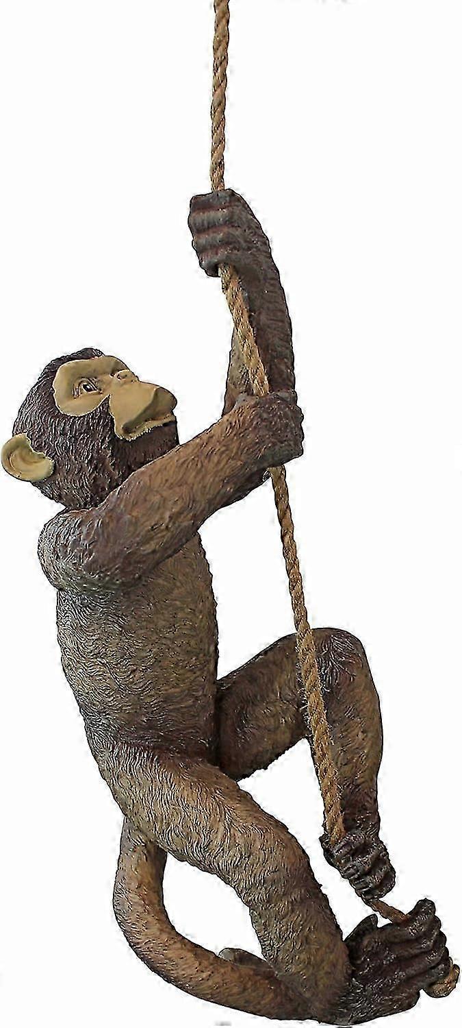 Chico The Chimpanzee Baby Monkey Hanging Animal Statue, 16 Inches High ...