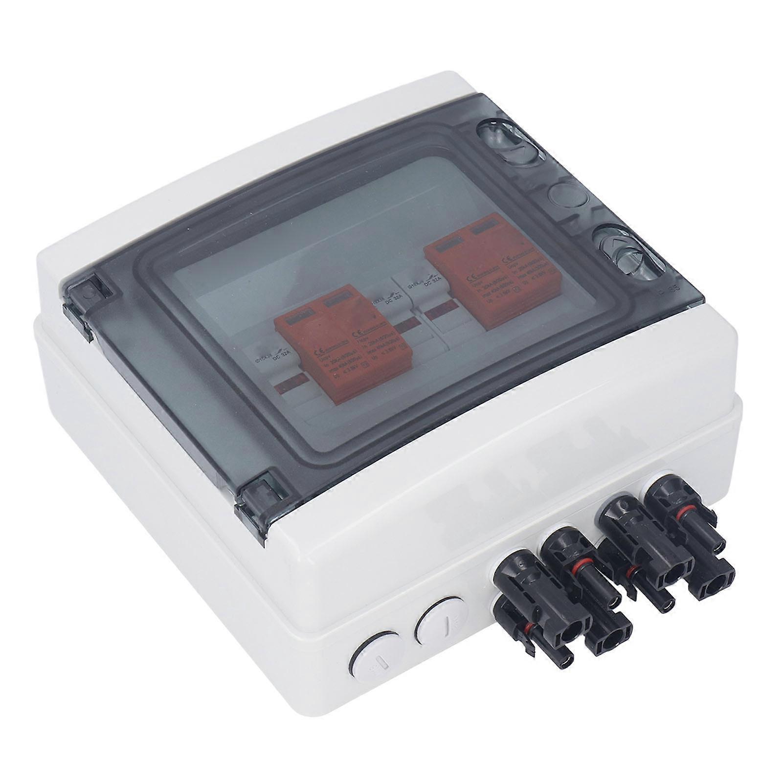 Solar Combiner Box 4 String IP65 Waterproof PV Combiner Box with Surge ...