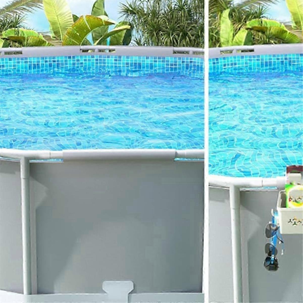 Poolside Storage Basket with Pool Cup Holder, Above Ground Pool ...