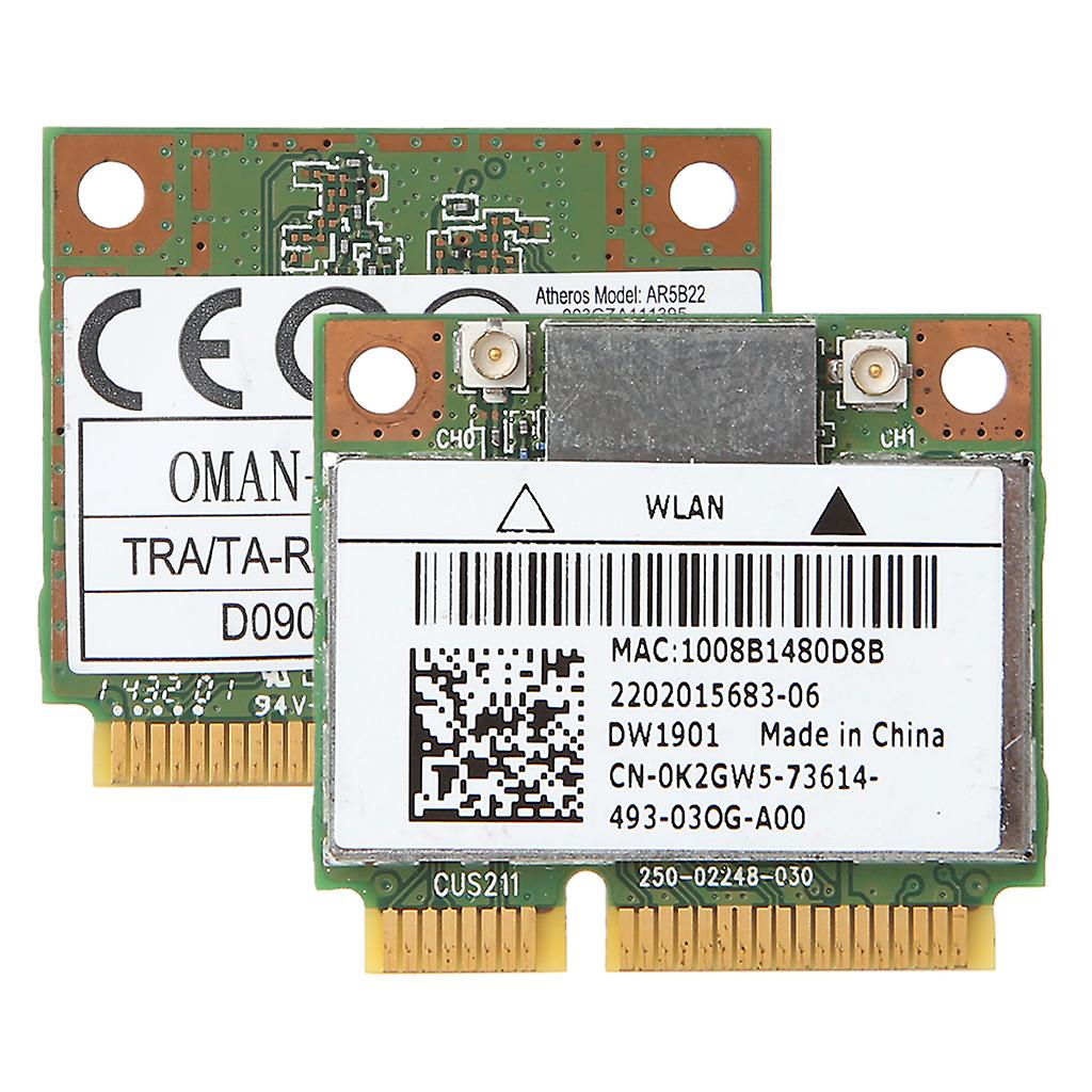 Mini PCIe Wifi Card half PCI-Express Network Adapter DW1901 2.4GHz/5Ghz ...